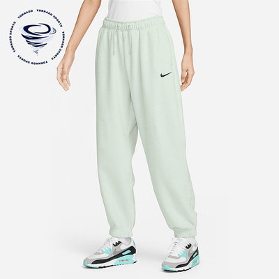 Nike/耐克正品2025女士针织束脚运动高腰抓绒保暖长裤DV7097-014