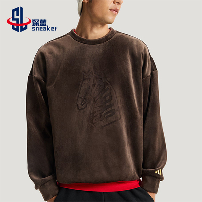 Adidas/阿迪达斯正品NYR GFX SWT男士亲肤潮流加绒休闲卫衣KE4067