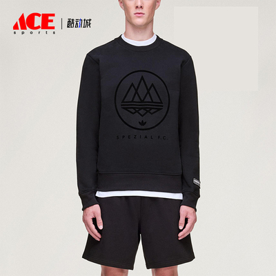 Adidas/阿迪达斯正品三叶草新款男女黑色圆领经典运动卫衣KA3899