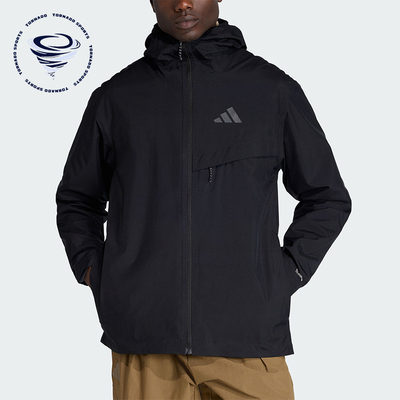 Adidas/阿迪达斯正品MT 2L RAIN J男士运动户外连帽冲锋衣JY4118