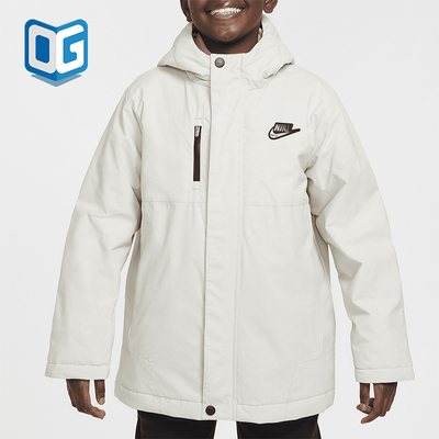 耐克大童运动简约宽松保暖外套