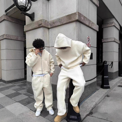 Saint alexander tracksuit爆款空气层蓬松连帽卫衣男潮裤子套装