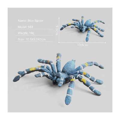 极速.1Pcs Simulation Spider Model Black Blue QSpider Insect