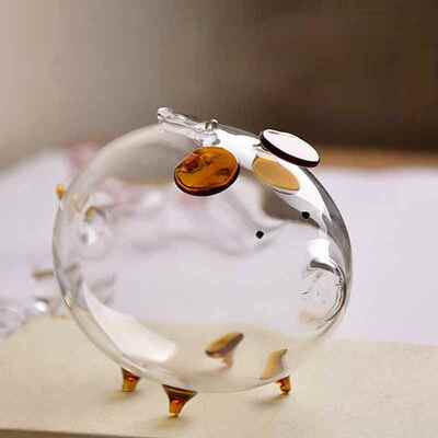 极速Pig Piggy Bank Money Boxes Coin SavinLg Box Cute Transpa