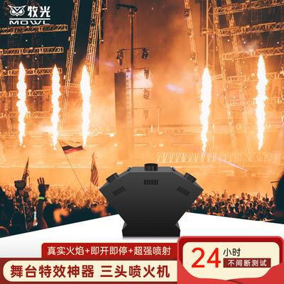 舞台喷打火机三头真火焰机酒吧夜店气氛 DMX512/遥控四角六角火焰