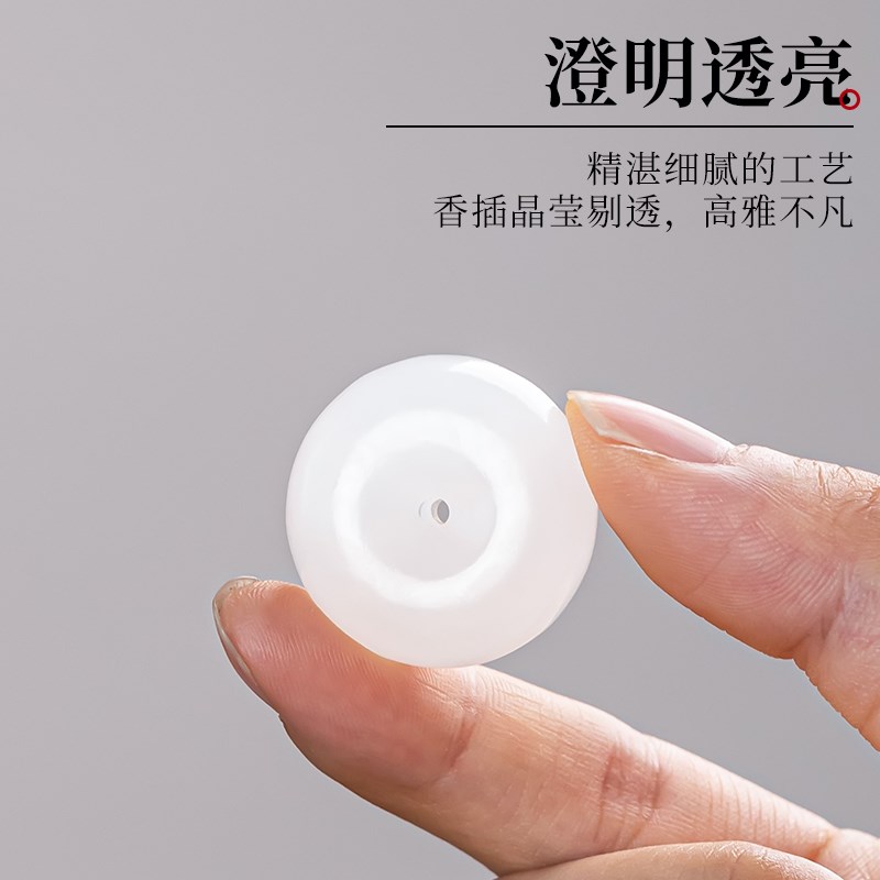 新品中式便携玉石线m香插香座创意香托香插熏香炉底座家用插香盘