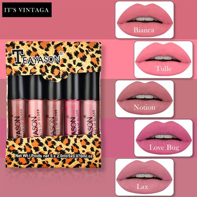 极速5Pcs/Set Waterproof Lipstick Sexy Vampire Lip StWick Mat