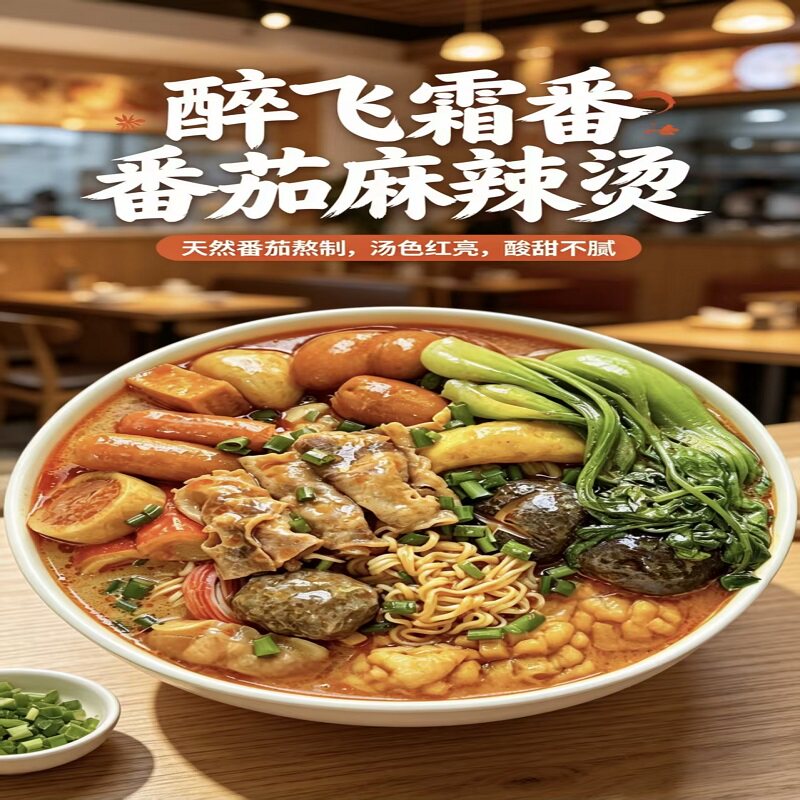 醉飞霜番茄麻辣烫专用酱酸甜浓汤冒菜米线砂锅商用汤底调料