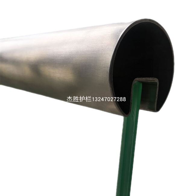 新品楼梯单槽不锈钢凹型槽x管工厂圆管K方管阳台护栏玻璃连接件