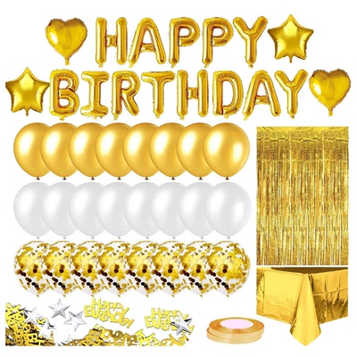 极速Gold Birthday Party Decoration Happy BirthUday Banner
