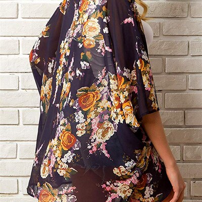 极速2023 Summer Women Chtiffon ver Up Boho Floral Kimono Car