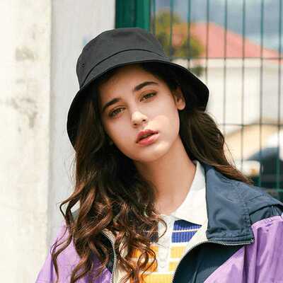 极速Fashion Solid Color Bucket HatD Summer Autumn Fisherman