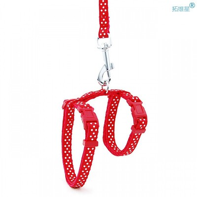 极速Cat Dog Collar Harness Leash AdjustablMe Nylon Pet Tract