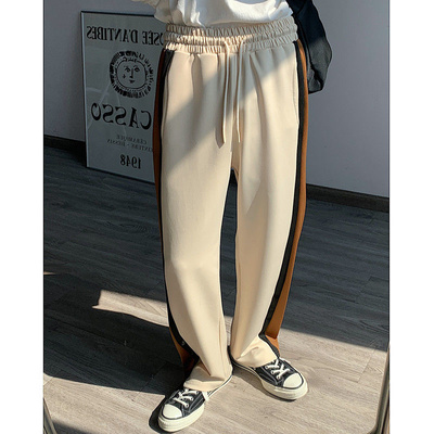 极速2021 Korean Style Mens Loose Straight NCasual Pants Hip
