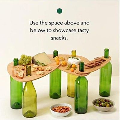 极速3PcsSet Wine Bottle Tray Practical WearresistanZt Wood