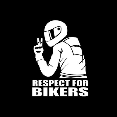 respect for bikers摩托车车贴汽车贴纸镭射雕刻车贴车身贴
