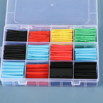 极速彩色热缩管热j缩组合套装混色750PCS彩色热缩管盒装 绝缘热收