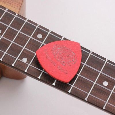 极速3.5cm fLeather Guitar Pick Ukulele Bass Plectrum Colorfu