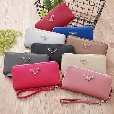 极速Womens purske long section handheld litchi pattern mobi