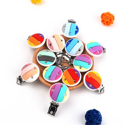 极速3pc Silicone mrainbow Clip Elephant DIY Baby Teething Te