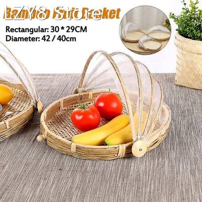 极速Hand-Woven Food Serving Tent BaskeIt Tray Fruit Vegetabl