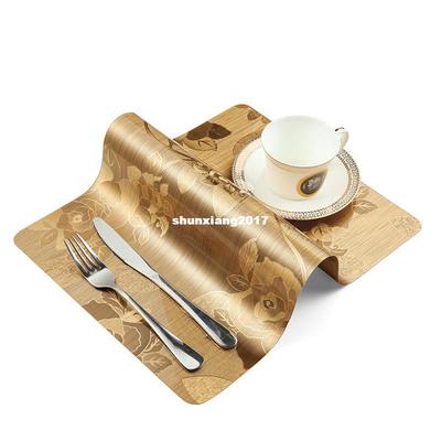 极速TUUTH 4Pcs/lot PpVC Dinner Placemat Lattice Satin Finish