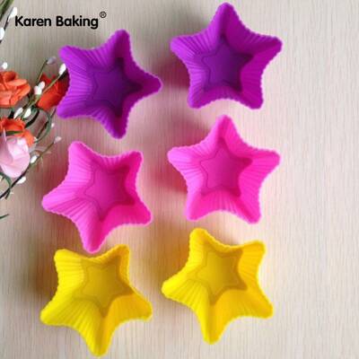 极速12PCS Star Shape Muffin Sweet Candy JelNly Fondant Cake
