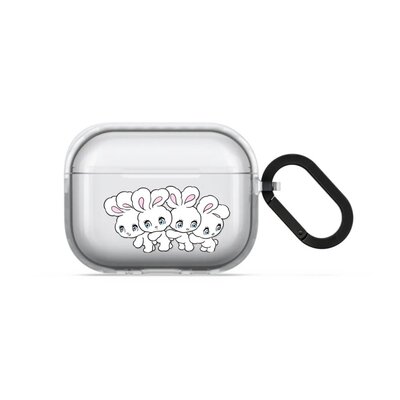 foxy illustrations小白兔耳机壳4代AirPodsPro3代第三代保护套适用AirPodsPro二代AirPods降噪蓝牙保护套