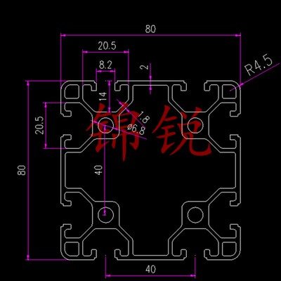 现货速发欧标8080铝挤型材料流水线80120/80160工业型材 机架机罩