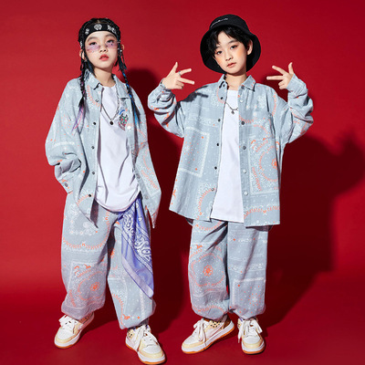 速发幼儿嘻哈风街舞服装演出服套装男童走童秀潮服士童爵儿舞装