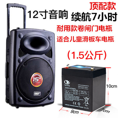 。12V5AH电瓶电动卷闸门机24V电梯控制器消防备用安防12伏4.5蓄电