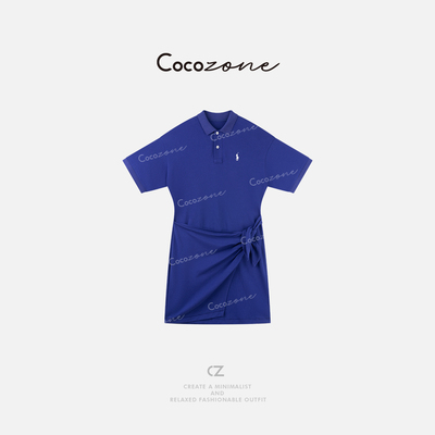 COCO ZONE  刘一一【100棉】经典POLO领侧结连衣裙 CD2A1355
