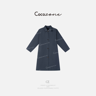 COCO ZONE 刘11“港湾”早春新款高级感别致百搭长款外套ACD1A01