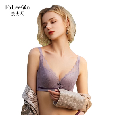 贵夫人桑蚕丝内衣薄款BCD杯大胸显小聚拢收副乳调整型文胸FA9261