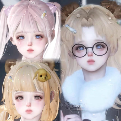 秒发2 兔熊日记 豹米花原创 小熊日记 逆水寒手游捏脸女通用 原版