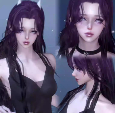 夜莺 双款 雪穗y原创 逆水寒手游捏脸素问九灵神相女通用黑皮御姐