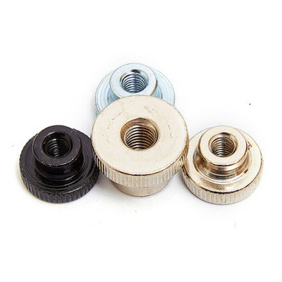 滚花手拧螺母GB806镀镍镀锌黑色高头大头台阶螺帽m3m4m5m6m8m10