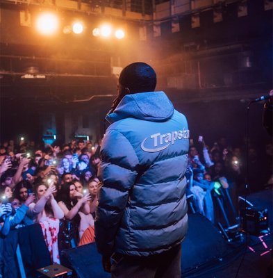 刺绣羽绒棉服Trapstar立领