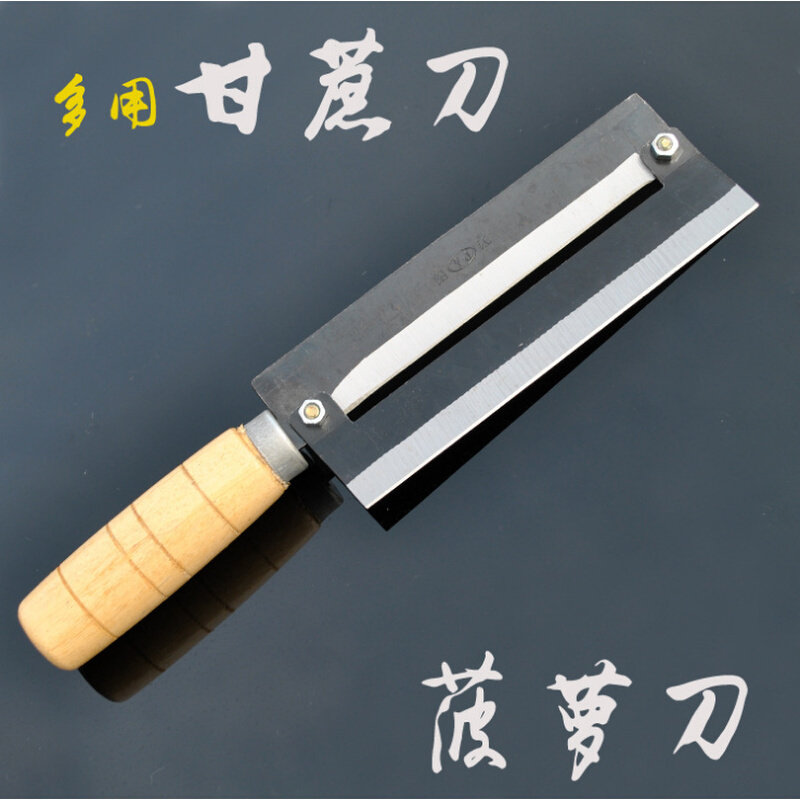 。碳钢大号 加厚不锈钢甘蔗刀 木柄菠萝刀 削皮器 水果菠萝削皮刀