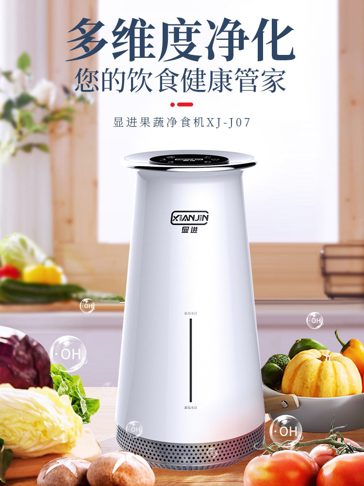 显进果蔬清洗净化机洗菜消毒蔬菜水果清洗神器家用全自动 白色