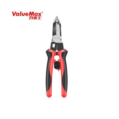 万克士9寸多功能尖嘴钳剥线钳电缆钳电工手工扒皮钢丝钳子V091003