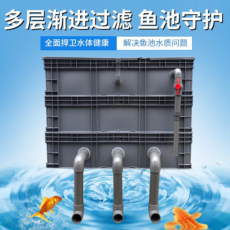 室外鱼池过滤器滴流循环系统大型锦鲤过滤箱鱼池周转箱水族设备过