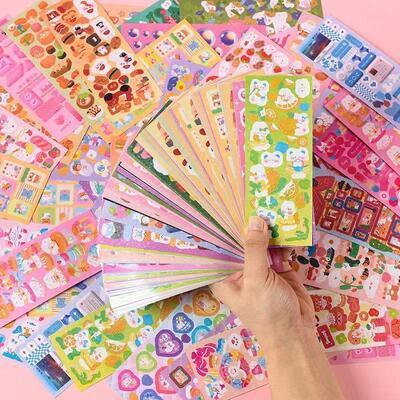 200个不重覆的Guka女孩手册贴纸Guka儿童手册激光贴纸随你喜欢