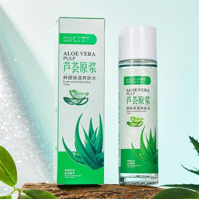 SKIT芦荟原浆鲜颜保湿爽肤水补水保湿清爽抖音快手直播一件代发