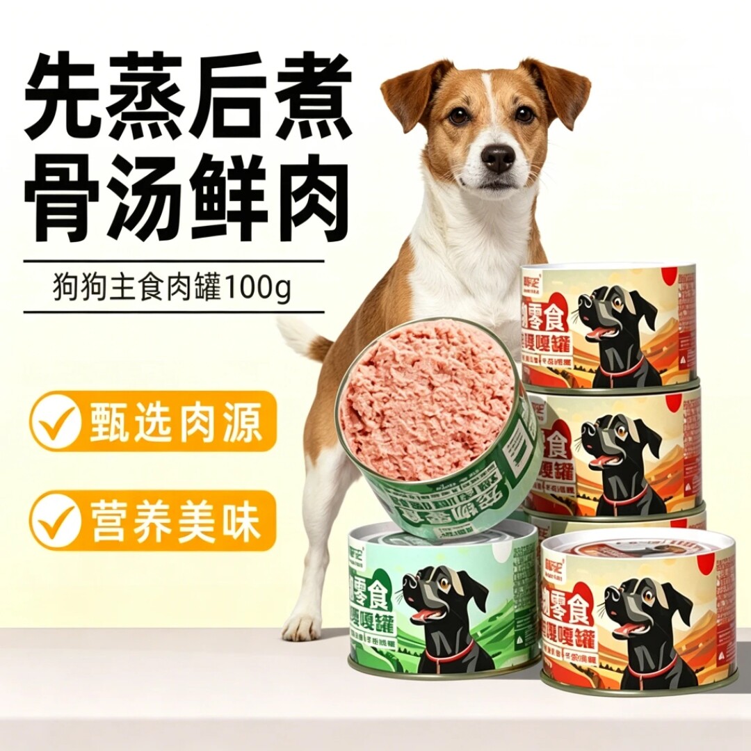 冒险与它狗狗罐头拌饭湿粮狗零食慕斯肉泥罐成幼犬通用主食罐头