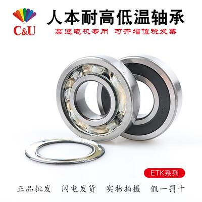 人本耐高低温轴承包邮6301 6302 6303 6304 6305 6306RS C3 ETK