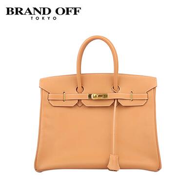 中古9新爱马仕BIRKIN天然色COURCHEVEL皮35手提包二手奢侈品包包
