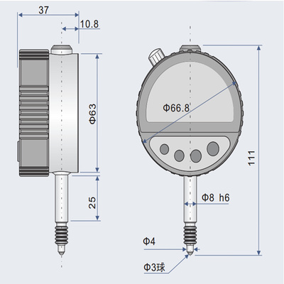 。EDC2000数显比较仪全跳动测量功能TIR比较仪