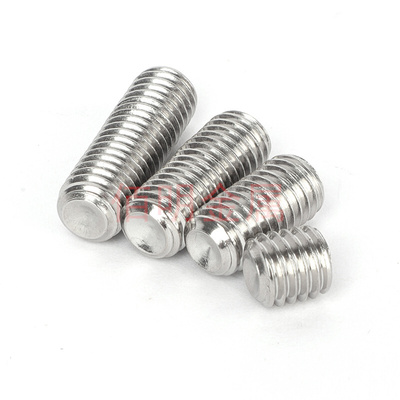 。M3M4M5M6M8M10M12mm不锈钢304内六角凹端紧定螺丝钉无头机米顶