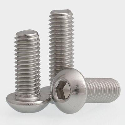 M4304蘑菇头不锈钢内六角螺丝伞头螺钉*4x5x10x14x25x50x70x80mm